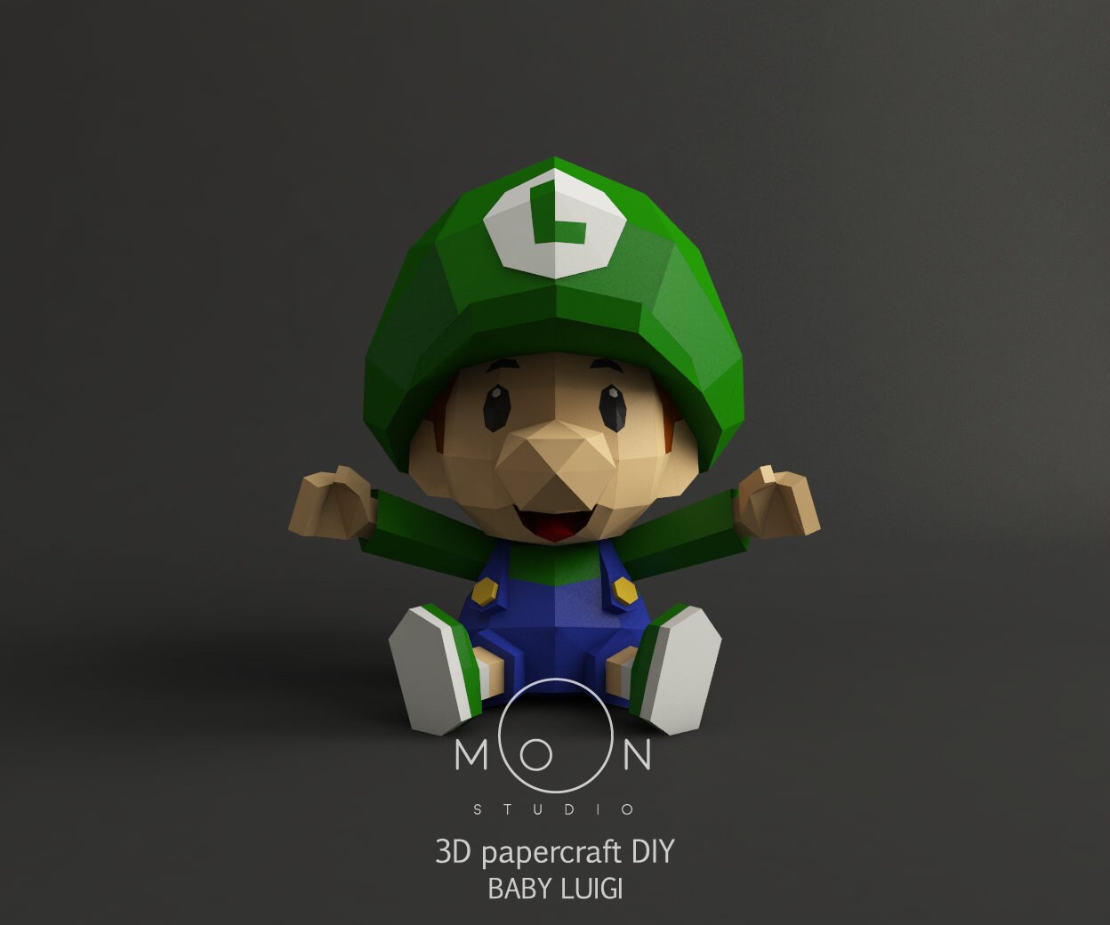 Baby Luigi, DIY, Papercraft, PDF, Svg, Dxf, Low Poly, 3D-Modell ...