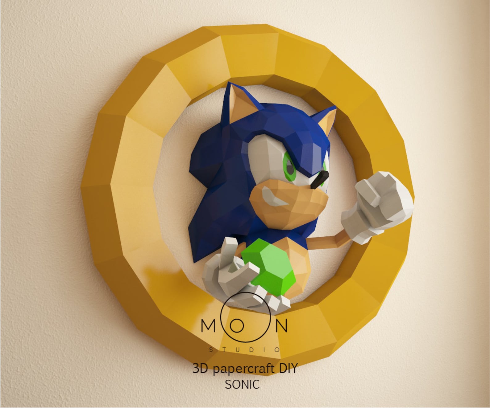 Sonic, DIY, Papercraft, PDF, Svg, Dxf, Low Poly, Cricut, Maker, Cameo ...