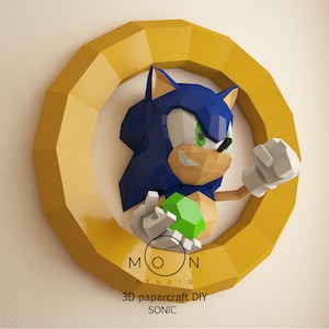 Sonic, DIY, Papercraft, PDF, Svg, Dxf, Low Poly, Cricut, Maker, Cameo ...
