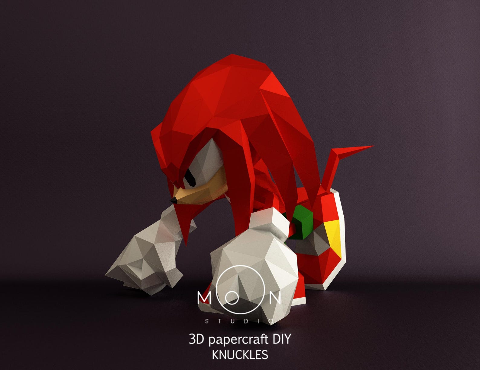 Knuckles, DIY, Papercraft, PDF, Svg, Dxf, Low Poly, Cricut, Maker ...