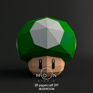 Mushroom, DIY, Papercraft, PDF, Svg, Dxf, Low Poly, 3D Model, Craft ...