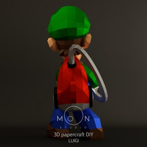 Luigi Mansion, DIY, Papercraft, PDF, Svg, Dxf, Low Poly, 3D Model ...