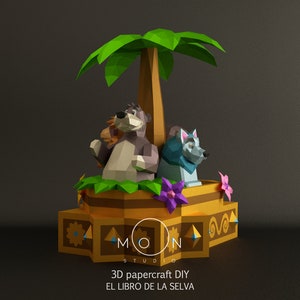 The Jungle Book, DIY, Papercraft, PDF, Svg, Dxf, Low Poly, 3D Model ...