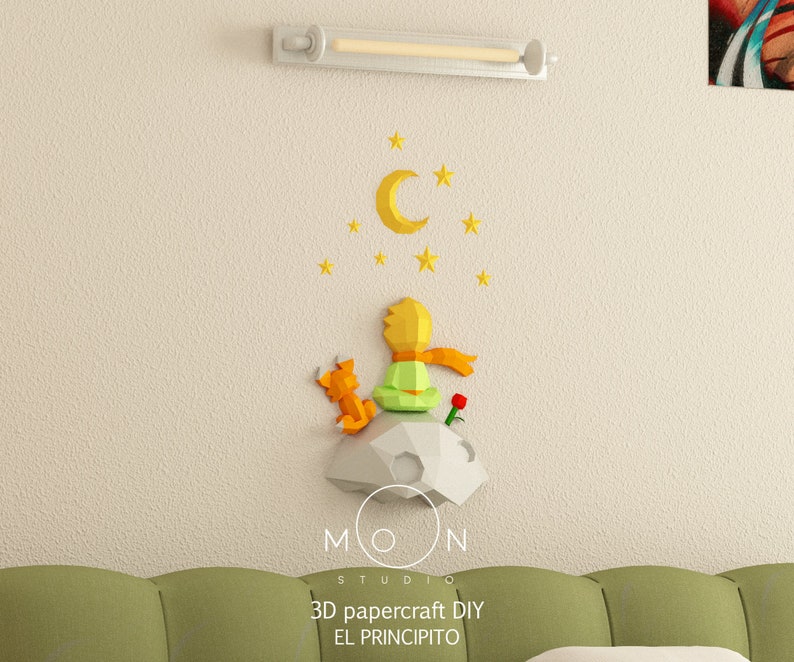 The Little Prince, DIY, Papercraft, PDF, Svg, Dxf, Low Poly, 3D Model ...