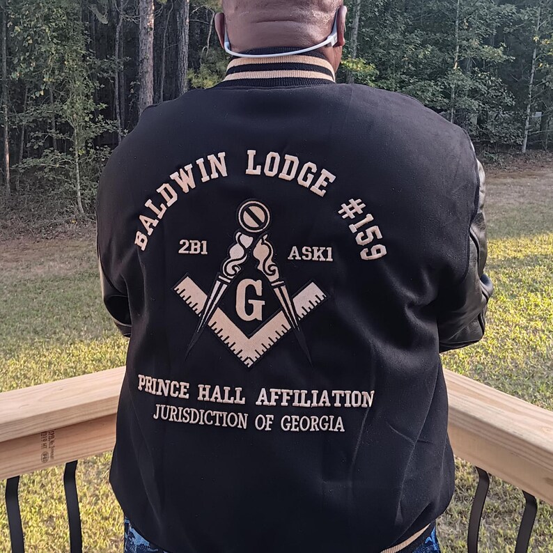 Custom Masonic Varsity Jacket: Wool and Leather - Etsy