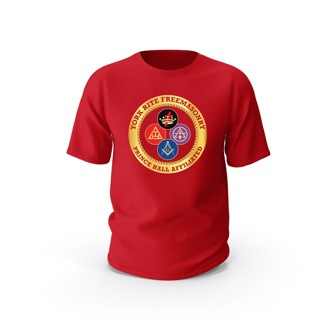 York Rite Freemasonry T-shirt: Prince Hall Affiliated, Masonic Emblem ...