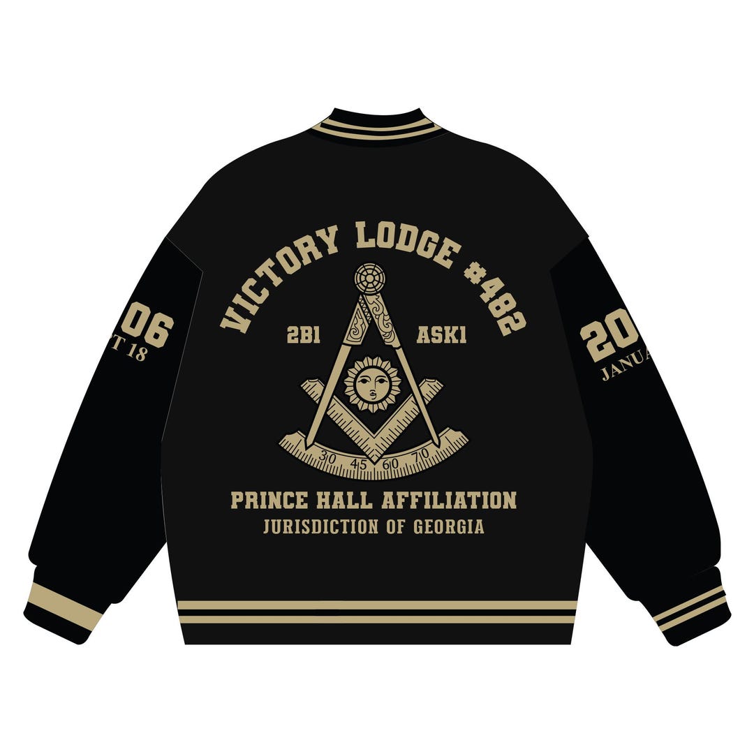 Custom Masonic Varsity Jacket: Wool and Leather - Etsy