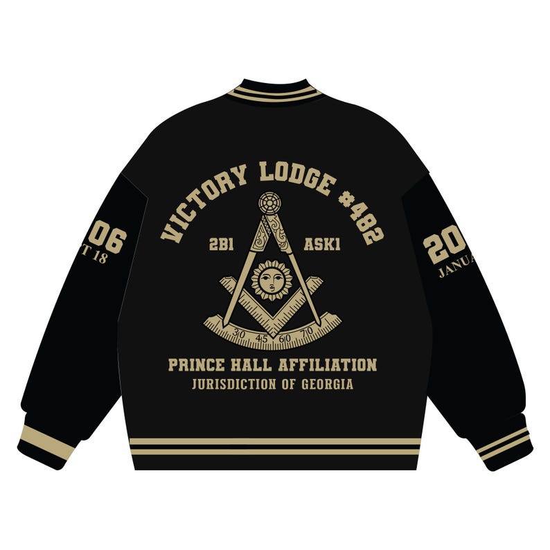 Custom Masonic Varsity Jacket: Wool and Leather - Etsy