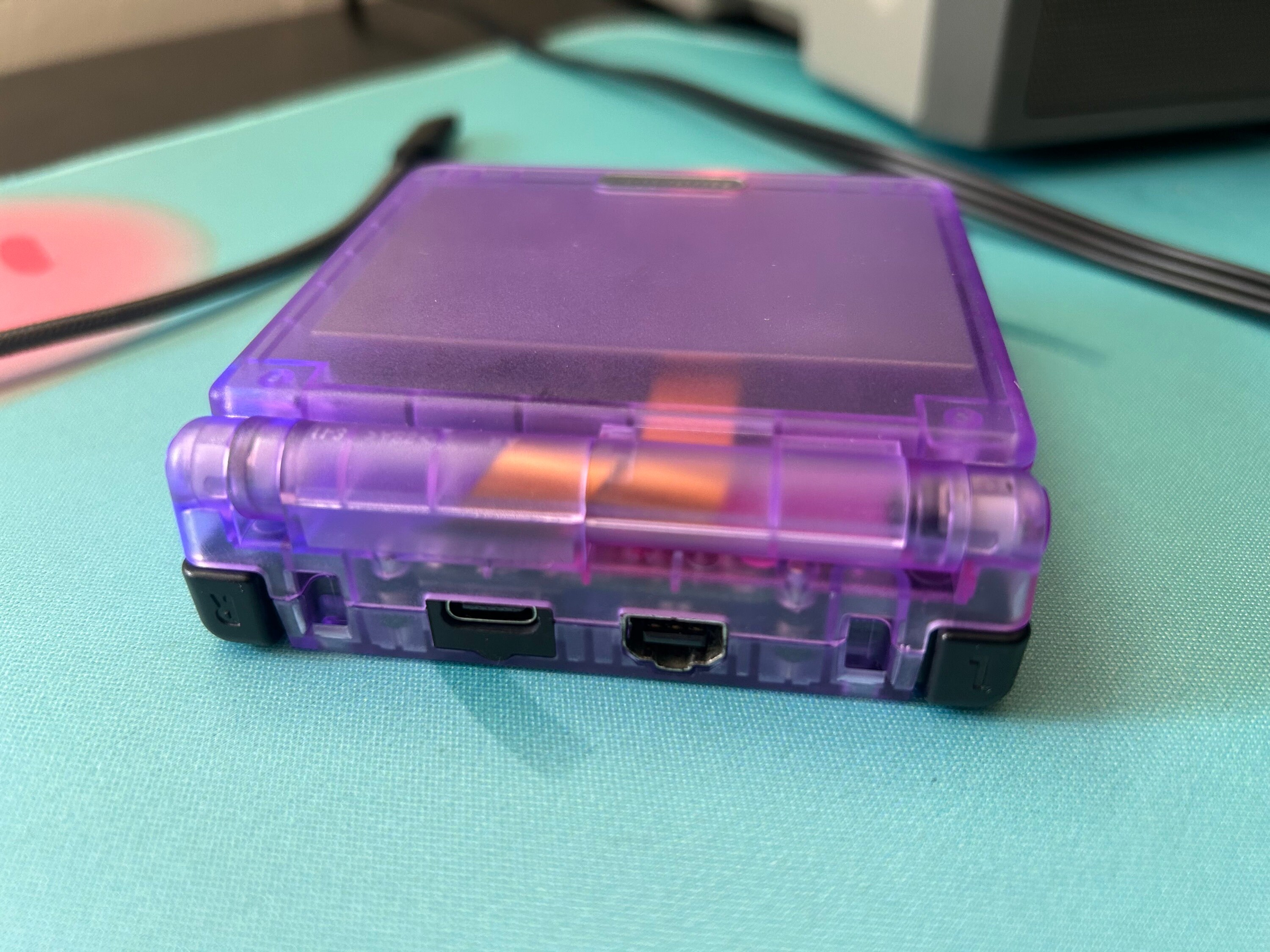 Custom Gameboy Advance SP : USB Charging LED Kit Audio Amplifier Power ...