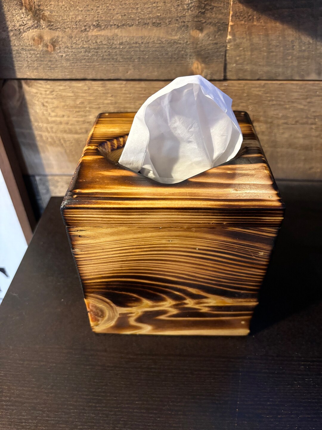 Tissue Box Cover - Wood Tissue Box Cover - - Etsy