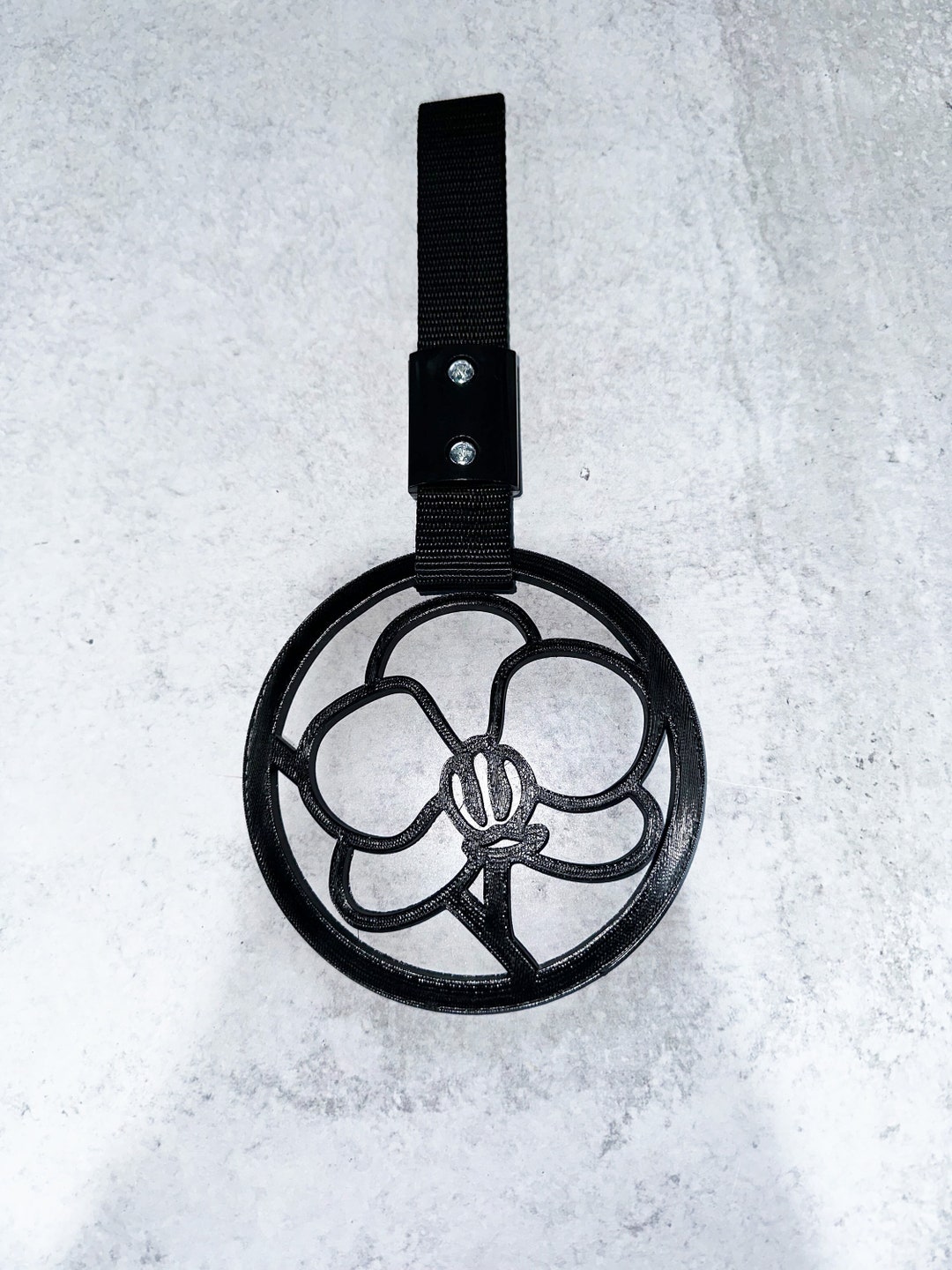 Tsurikawa JDM Ring Charm Japanese Orchid Flower Shaped Subway Handle ...