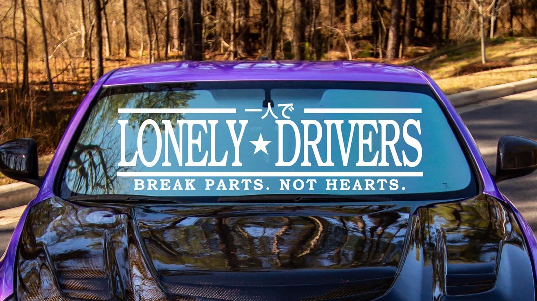 JDM Lonely Drivers Banner: Holographic Car Sticker Decal - Etsy