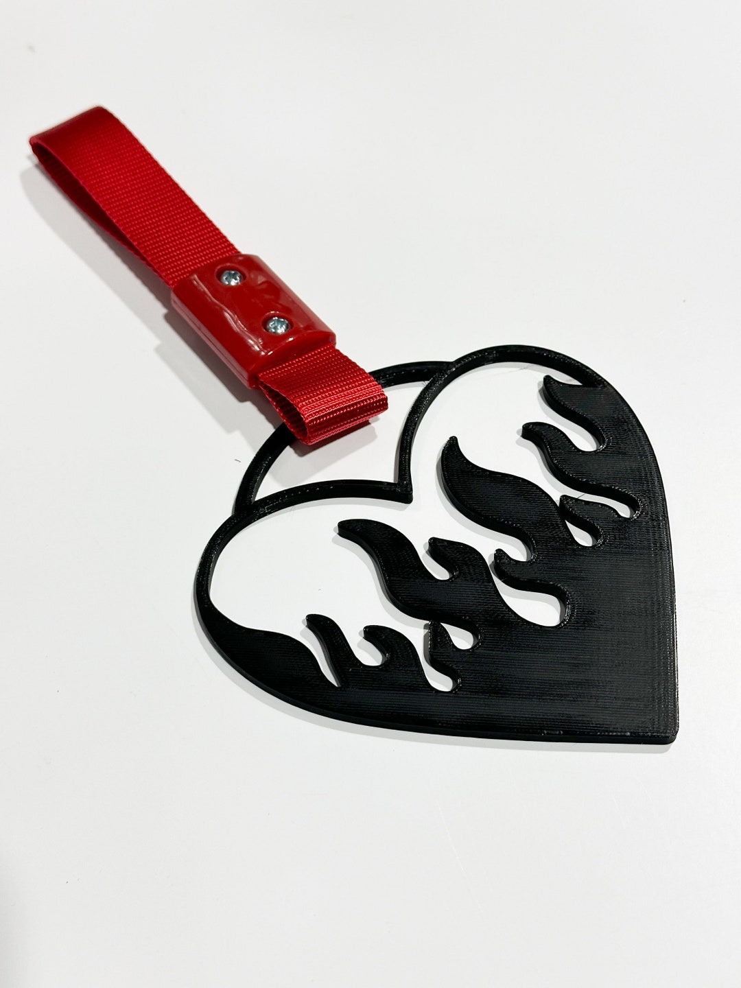 Tsurikawa JDM Heart Ring Charm: Flames Subway Handle - 3D Printed - Etsy