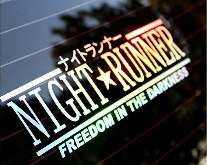 Night Runner Decal Sticker - Freedom in the Darkness (windshield ...