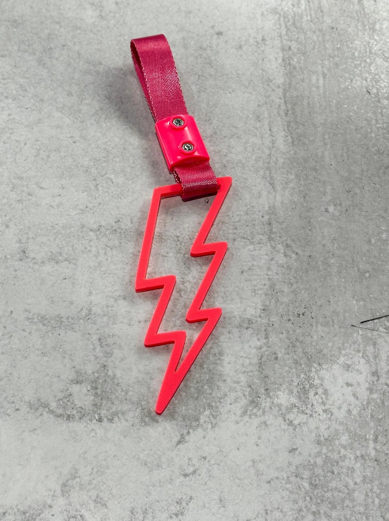 Tsurikawa JDM Ring Charm Japanese Lightning Bolt Shaped Subway Handle ...