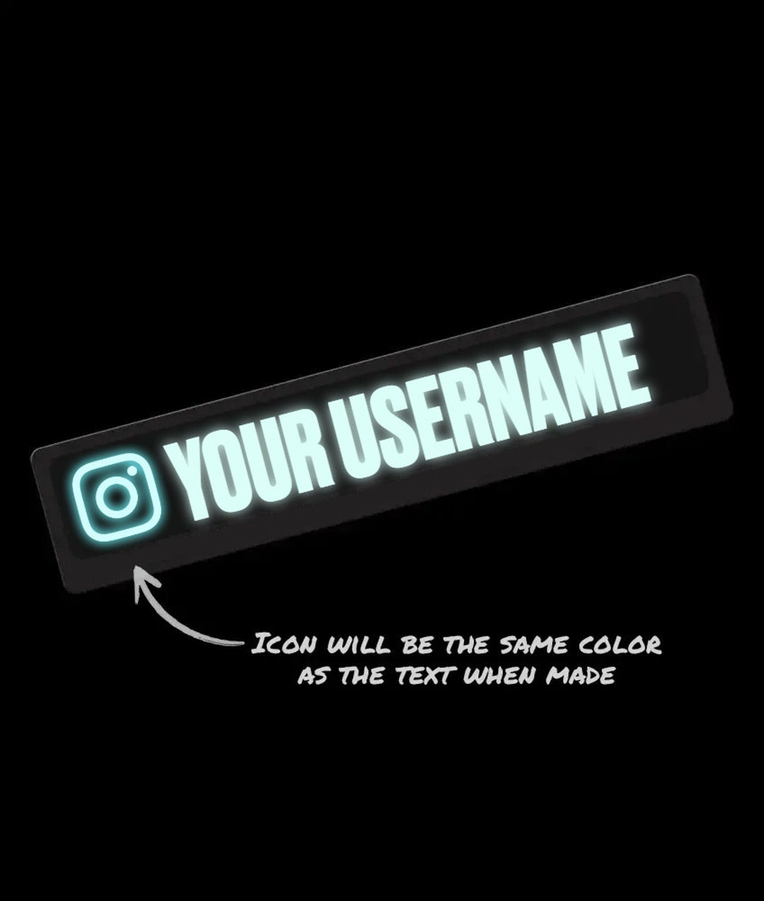 Custom Instagram LED Glow Panel Light up Sticker Decal Made to Order - Etsy