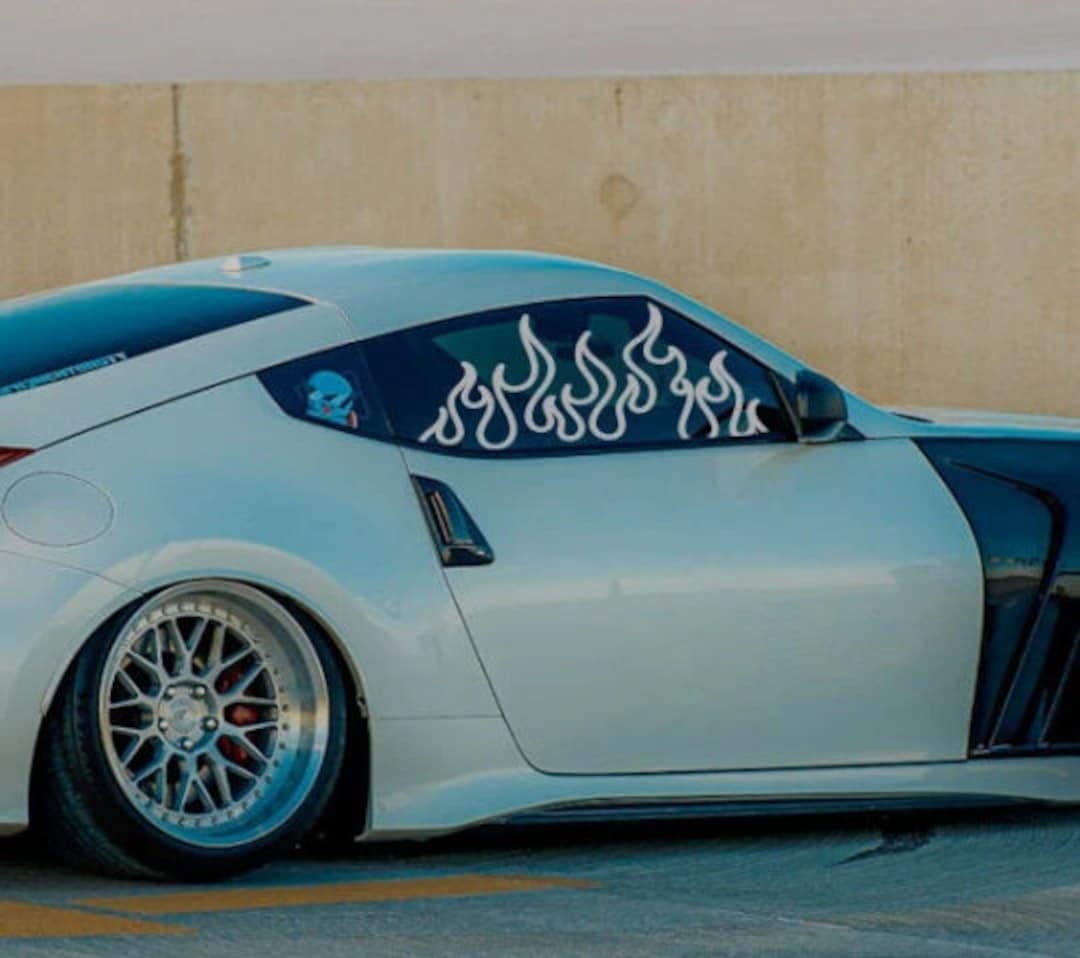 JDM Flame Window Holographic, Oil Slick, Pearl, Glitter Car Sticker Decal - Etsy