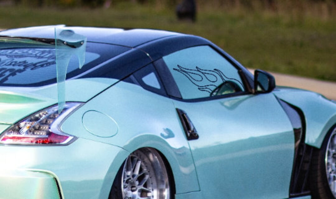 JDM Flame Window Holographic, Oil Slick, Pearl, Glitter Car Sticker ...