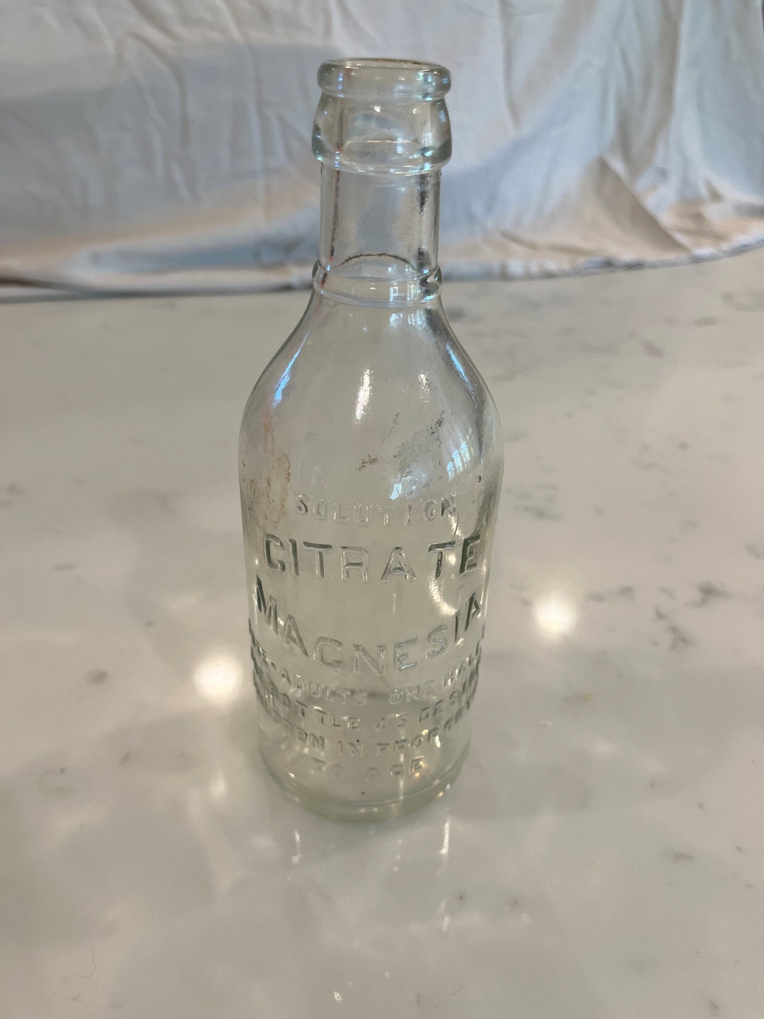 Antique Solution Citrate Magnesia Glass Medicine Bottle - Etsy