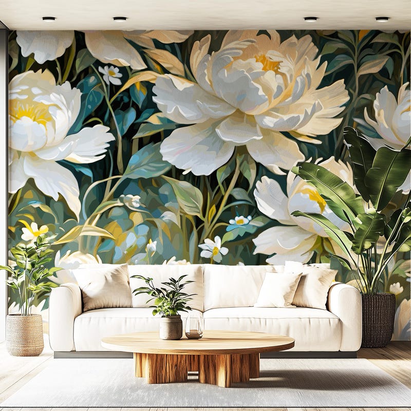 Large Floral Wallpaper - Etsy