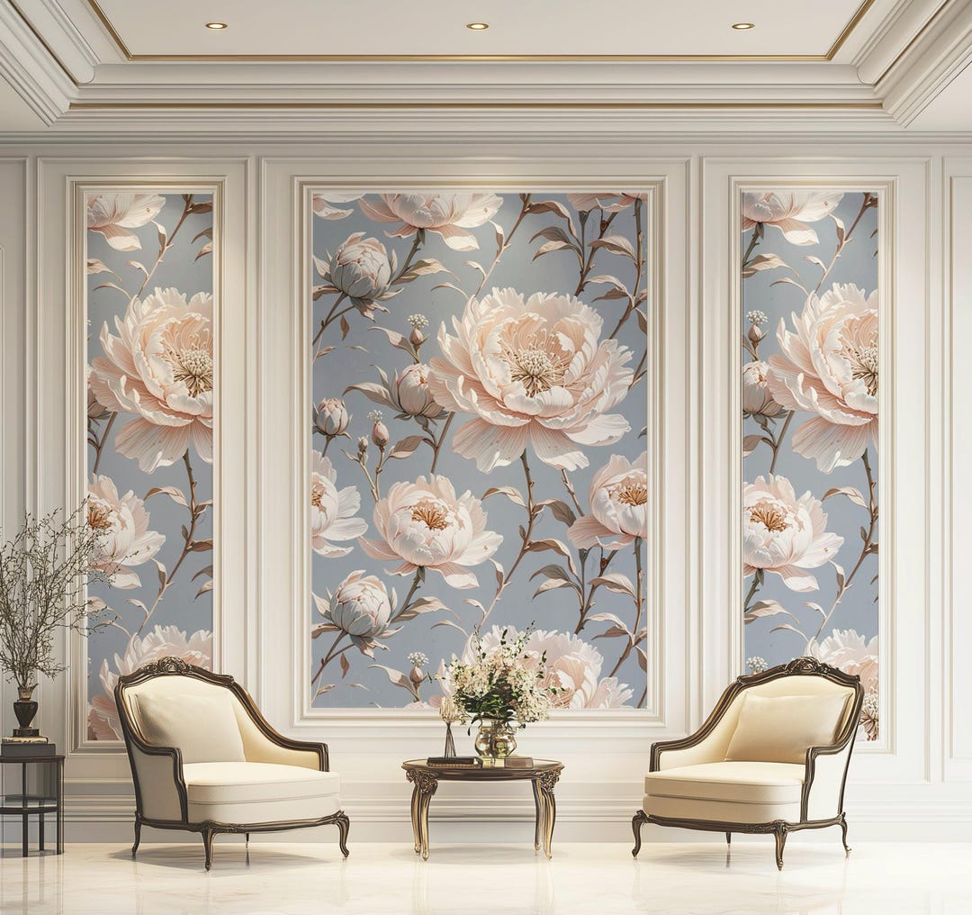 French Country Floral Wallpaper Elegant Cottagecore Wallpaper Vintage ...