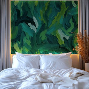 Funky Wallpaper Dark Green Wallpaper Boho Wallpaper Unique Wallpaper ...