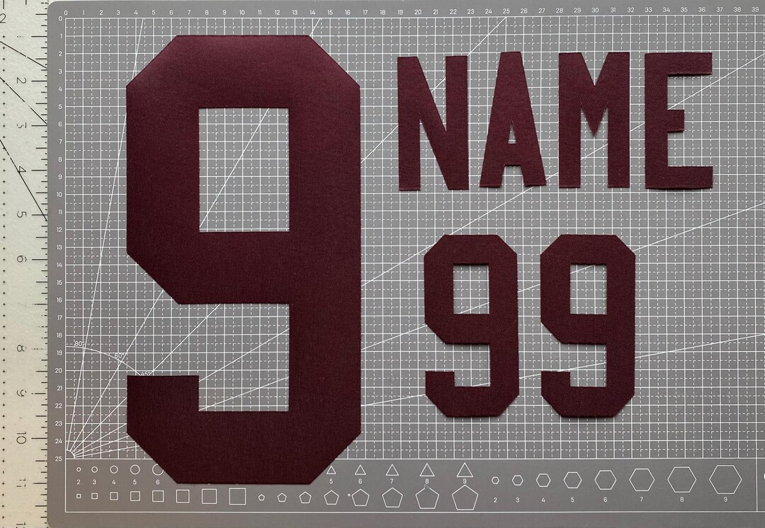 Jersey Lettering Kit | One-color Twill Name & Numbers | Unstitched - Etsy