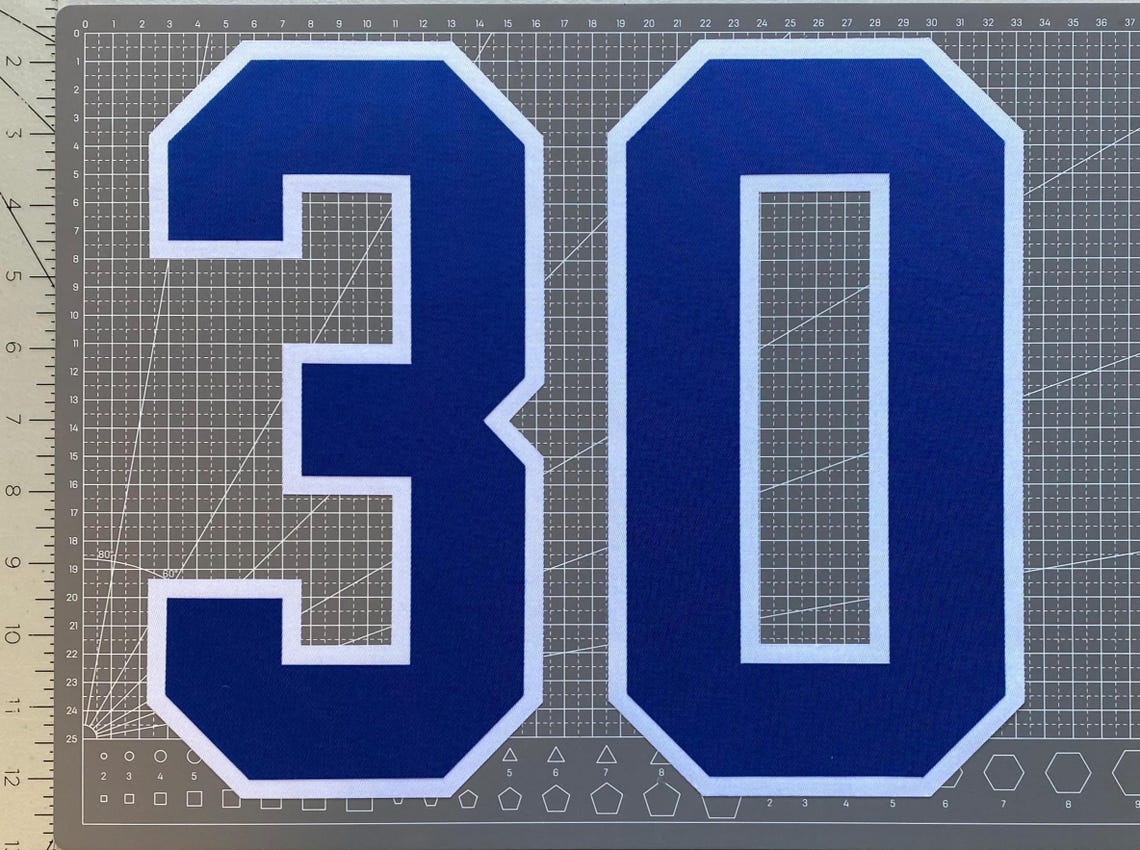 8"/10" Two-color Twill Number for Jersey | Unstitched - Etsy