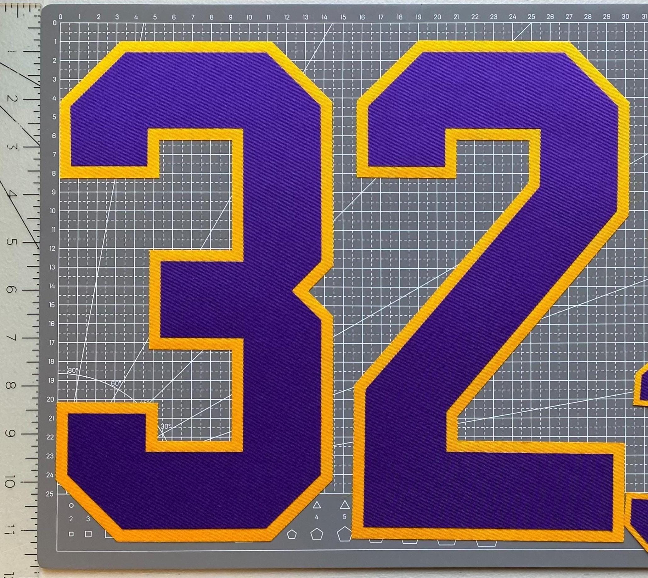 8"/10" Two-color Twill Number for Jersey | Unstitched - Etsy