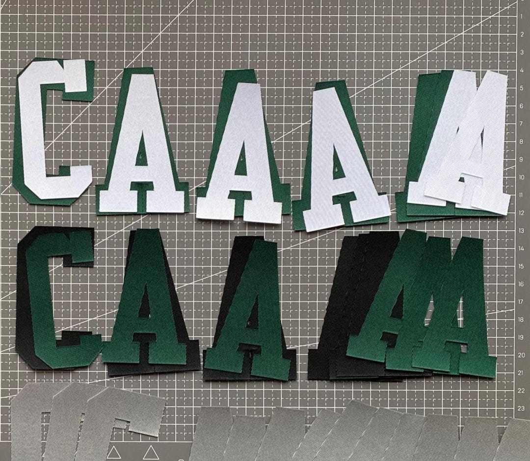 Varsity One-color Twill Letters & Numbers ( 2"/3"/4" ) for Jersey ...
