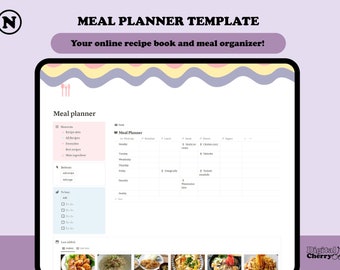 Recipe Book Notion Template for Cooking, Meal Prep - Etsy UK