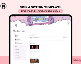 Sims 4 Notion Planner Template - Etsy