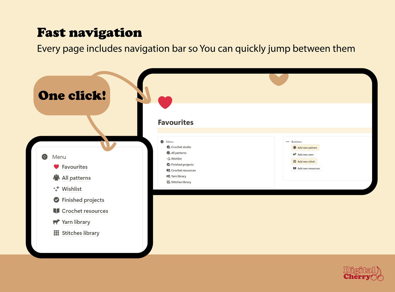 Crochet Notion Template With Headers - Etsy