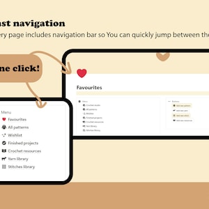 Crochet Notion Template With Headers - Etsy