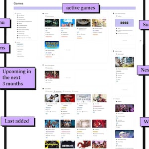 Notion Game Tracker, Notion Game Hub - Etsy UK