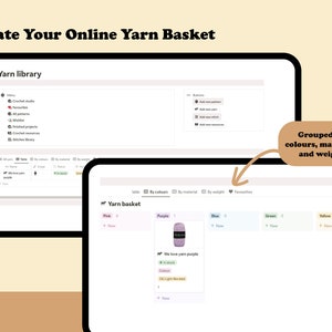 Crochet Notion Template With Headers - Etsy