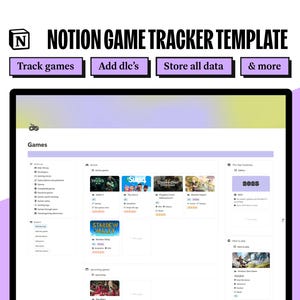 Notion Game Tracker, Notion Game Hub - Etsy