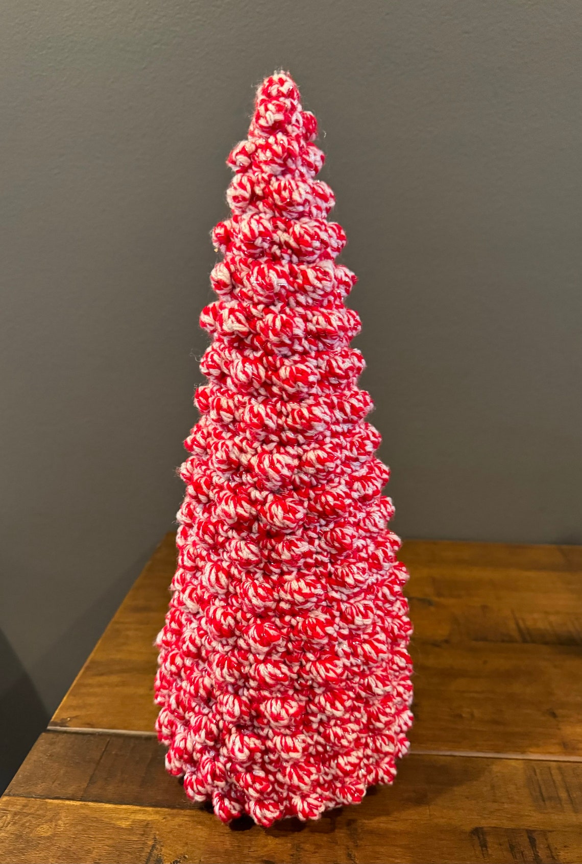 Crocheted Large Sparkly Bobble Christmas Tree Shiny Holiday - Etsy