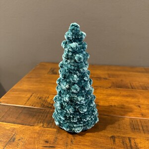 Crocheted Small Velvet Bobble Christmas Tree Chenille Holiday Tree - Etsy