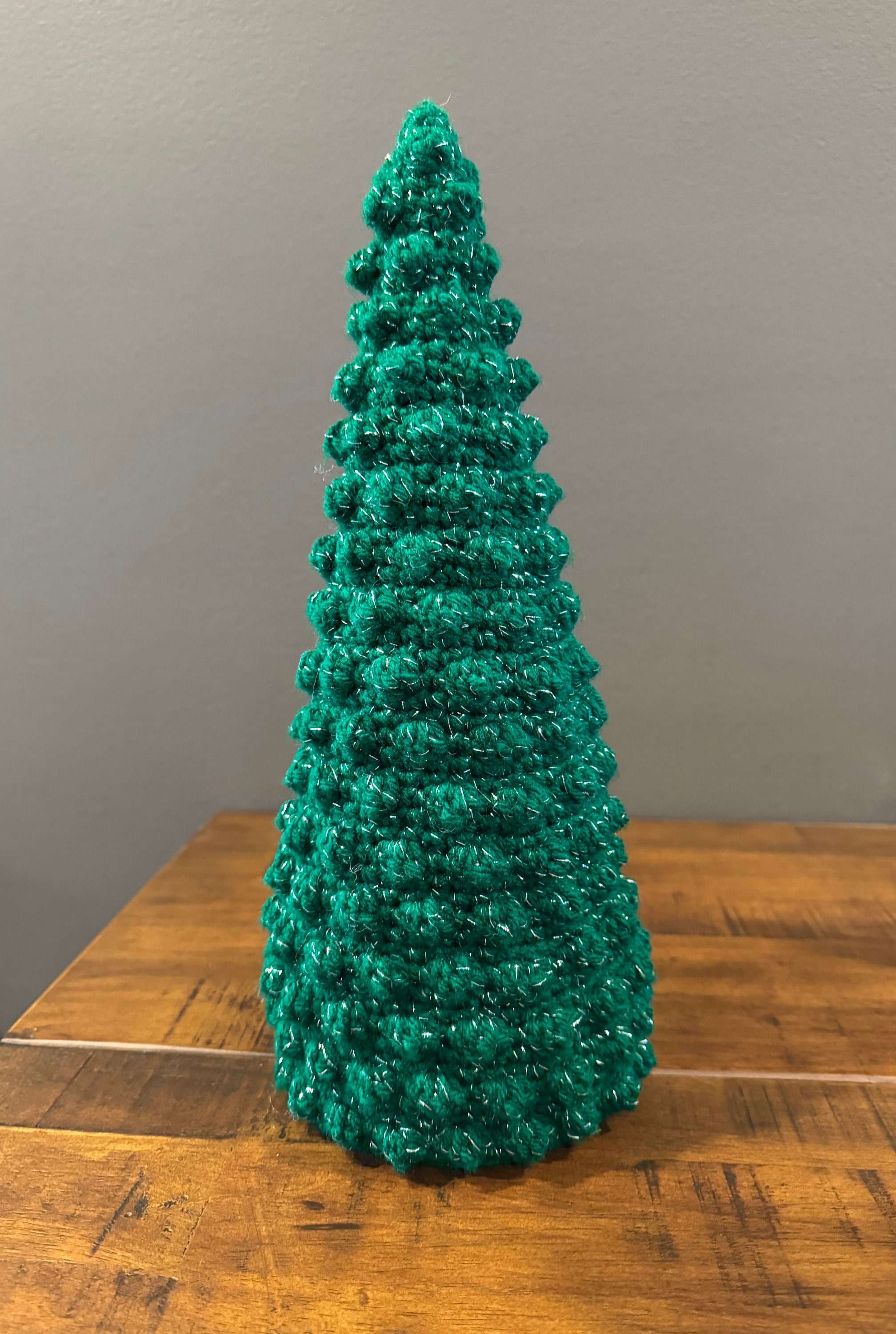 Crocheted Large Sparkly Bobble Christmas Tree Shiny Holiday - Etsy