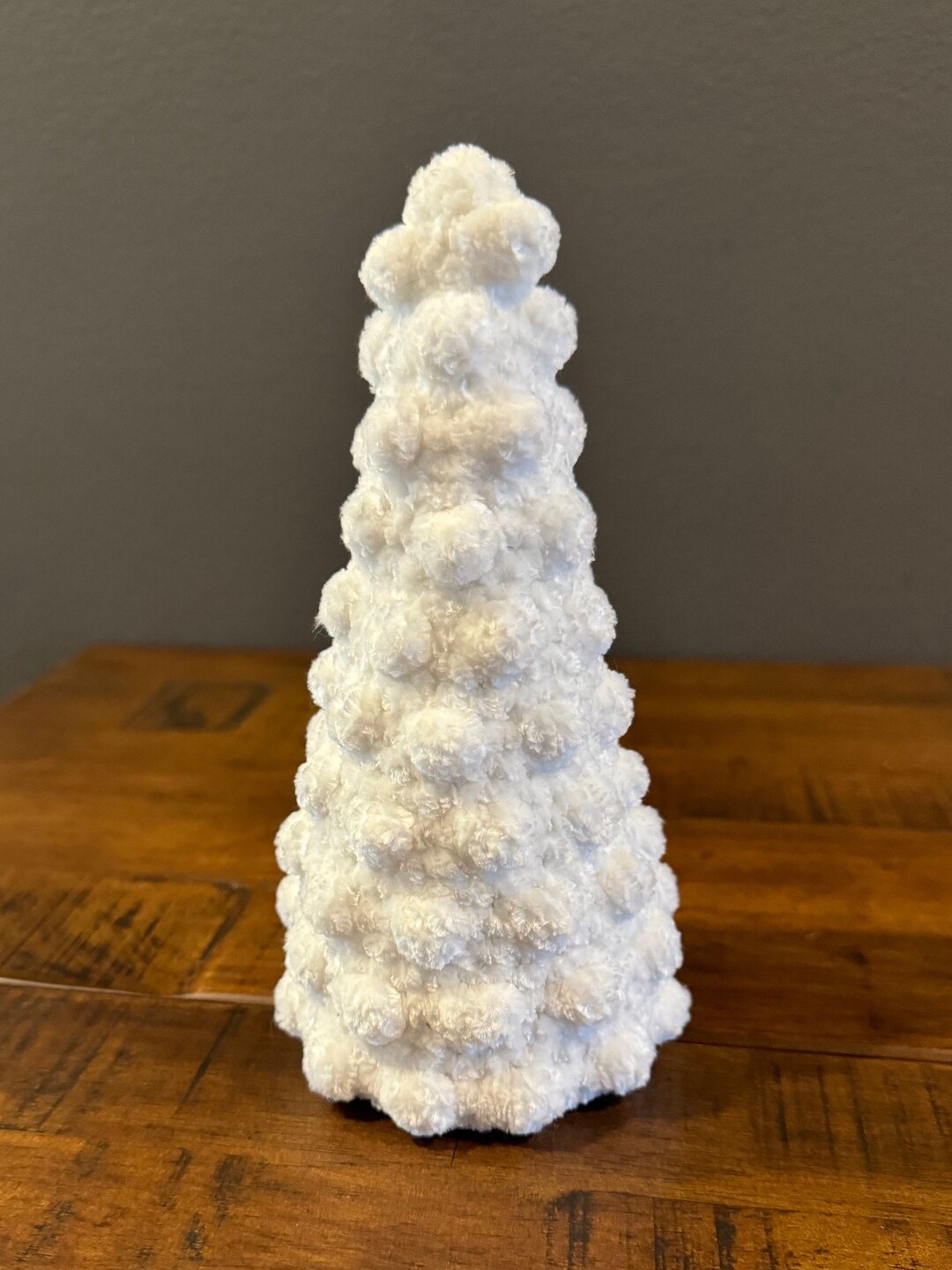 Crocheted Small Velvet Bobble Christmas Tree Chenille Holiday Tree - Etsy