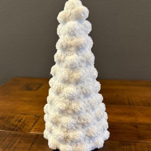 Crocheted Small Velvet Bobble Christmas Tree Chenille Holiday Tree - Etsy