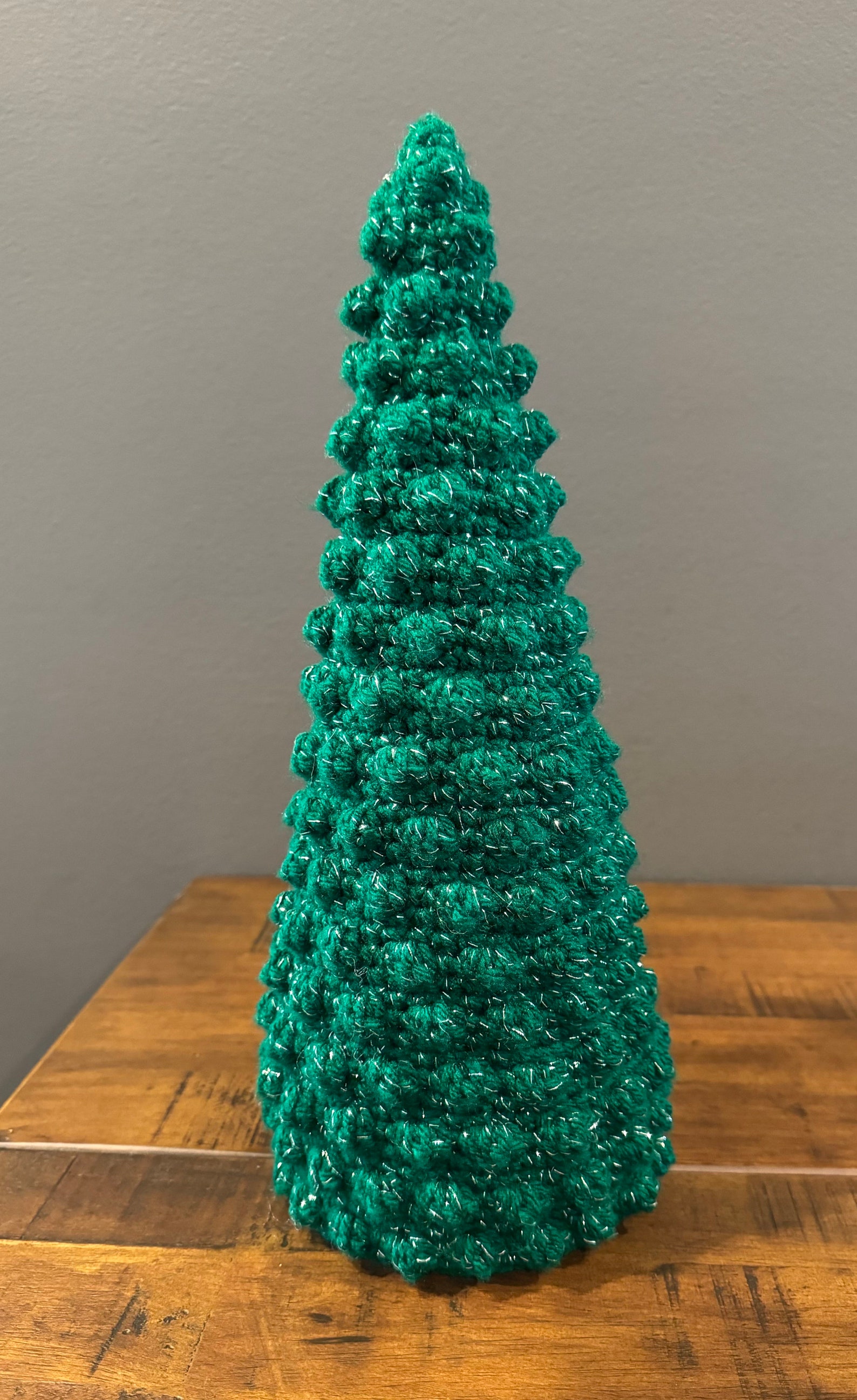 Crocheted Large Sparkly Bobble Christmas Tree Shiny Holiday - Etsy