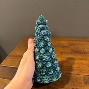 Crocheted Small Velvet Bobble Christmas Tree Chenille Holiday Tree - Etsy