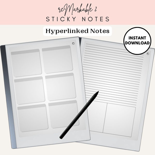 Sticky Note Template - Etsy