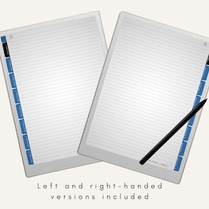 Hyperlinked Notebook Bundle in Color for Remarkable Paper Pro, 3 Lined ...