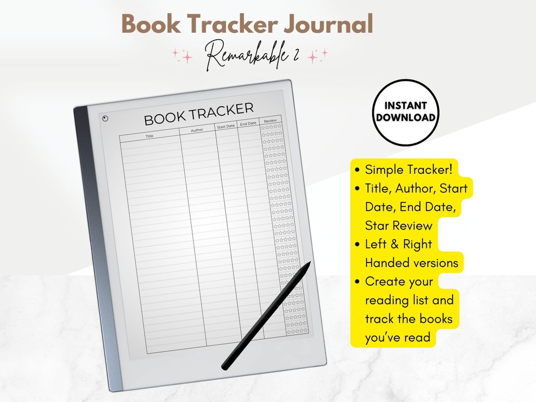 Book Tracker, Reading Log, Reading Journal, Book Log Template for ...