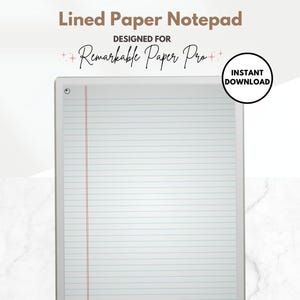 100 Page Notebook, Lined Paper Notepad, Lined Digital Notebook Template ...