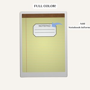 Yellow Legal Pad Notebook for Remarkable Paper Pro, 8 Hyperlinked ...