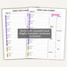 Simple Menu Planner Template, Meal Planner, Grocery List, Left and ...